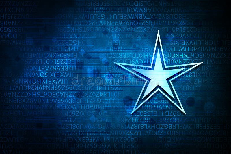 Star Icon Abstract Blue Background Illustration Design Stock ...
