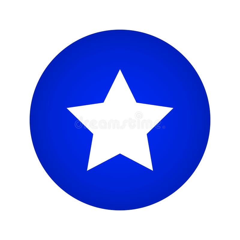 Star Icon. Star Button on a Blue Gradient Circle Shape Stock Vector ...