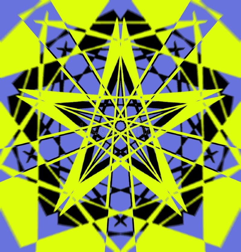 Star Icon in the Center with Black Shadow Stock Illustration ...