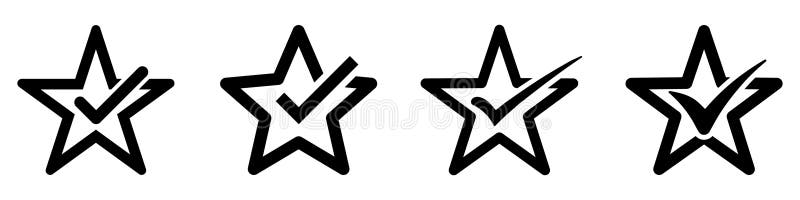 Star Check Mark Icon Stock Illustrations – 5,023 Star Check Mark Icon ...