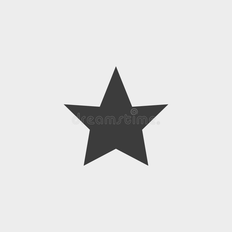 Star Icon in a Flat Design in Black Color. Vector Illustration Eps10 ...