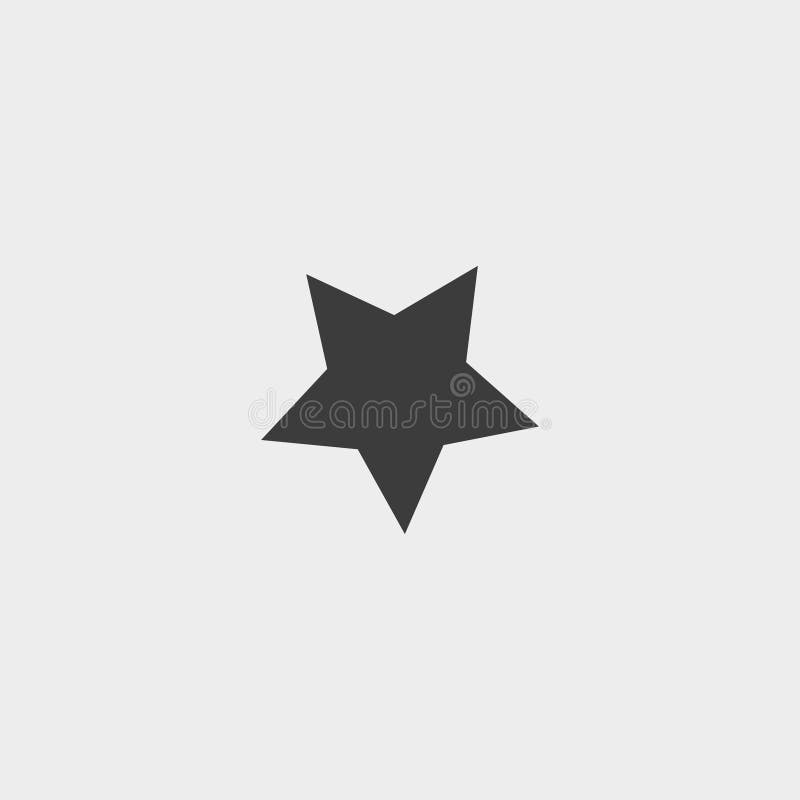 Star Icon in a Flat Design in Black Color. Vector Illustration Eps10 ...