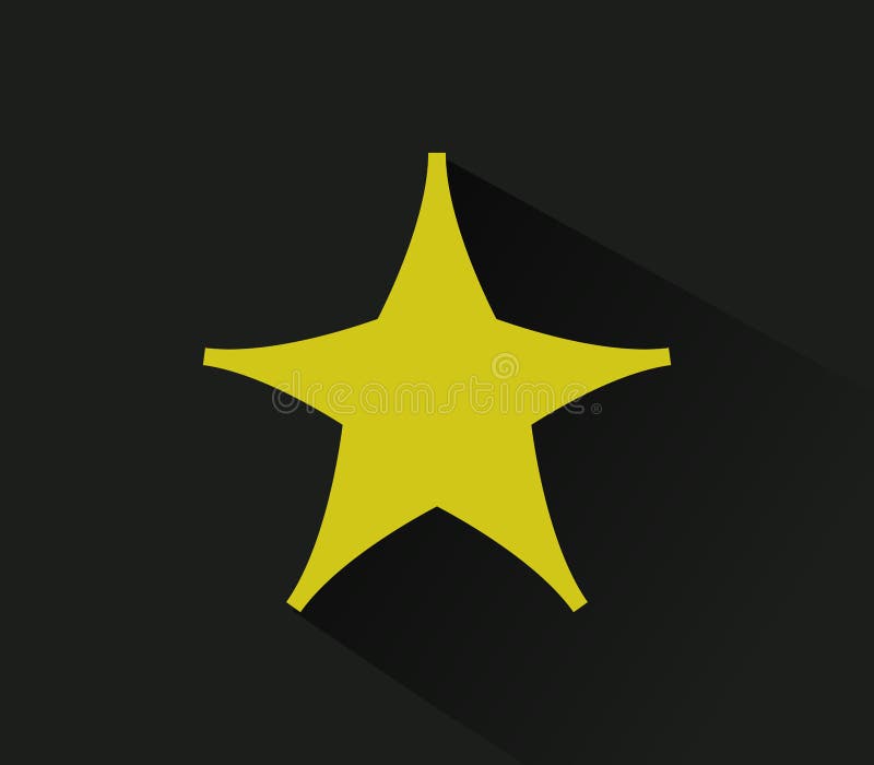 Star icon in flat design stock illustration. Illustration of shadow ...