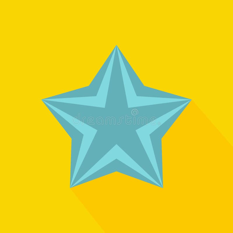 Star icon, flat style stock vector. Illustration of bonus - 78679741