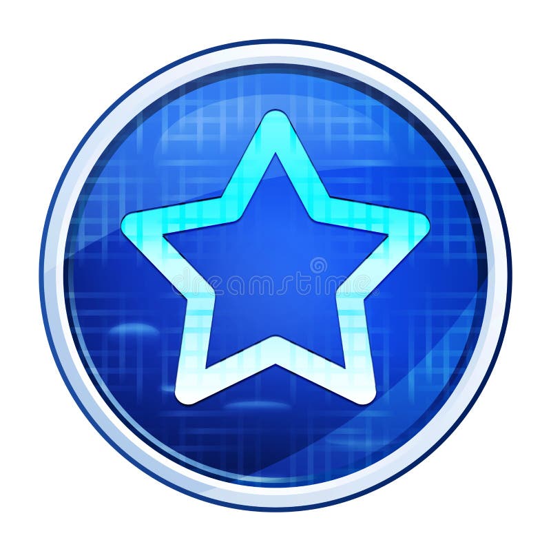 Star Icon Futuristic Blue Round Button Vector Illustration Stock ...
