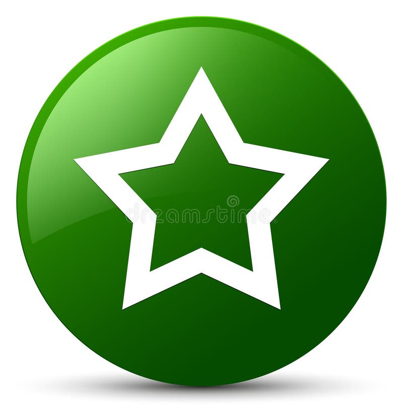 Star Icon Green Round Button Stock Illustration - Illustration of ...
