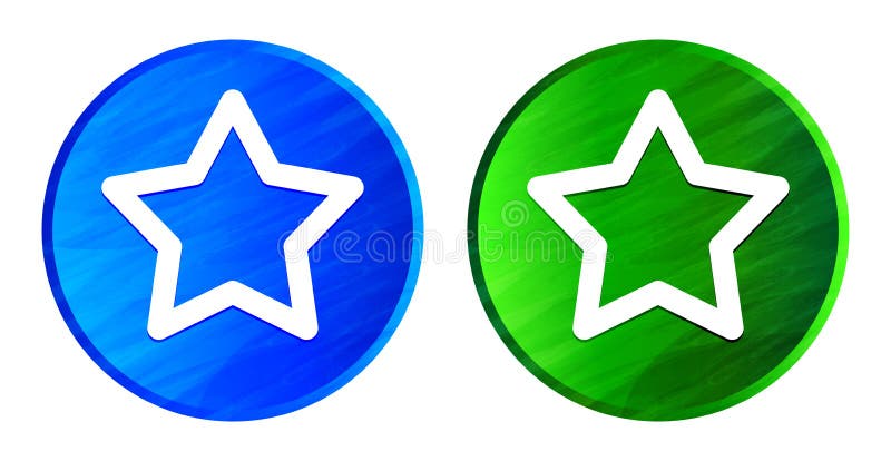 Star Icon Grunge Texture Round Button Set Illustration Stock ...