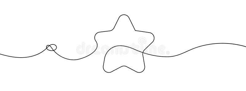 Star Icon Line Continuous Drawing Vector. One Line Star Icon Vector ...