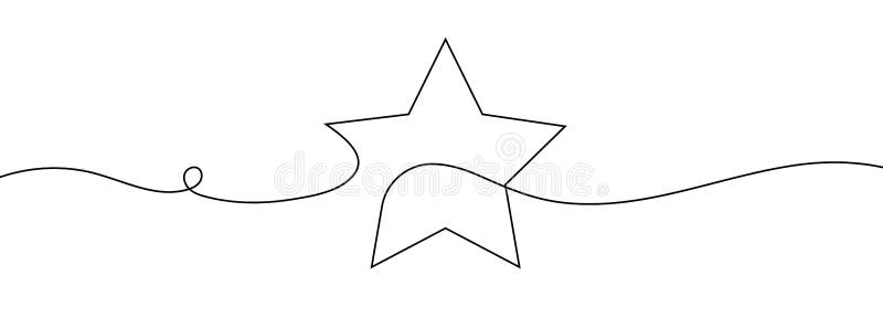 Star Icon Line Continuous Drawing Vector. One Line Star Icon Vector ...