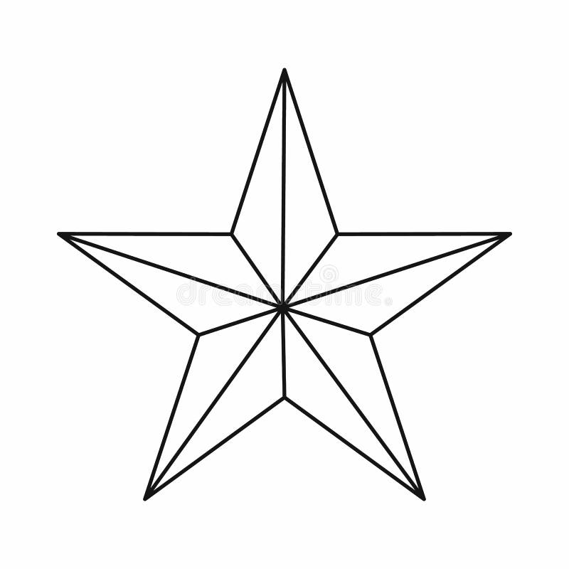 Star icon, outline style stock vector. Illustration of icon - 81984900
