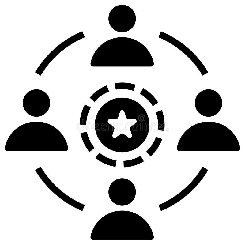 Influencing Surrounding People Solid Illustration Stock Vector ...