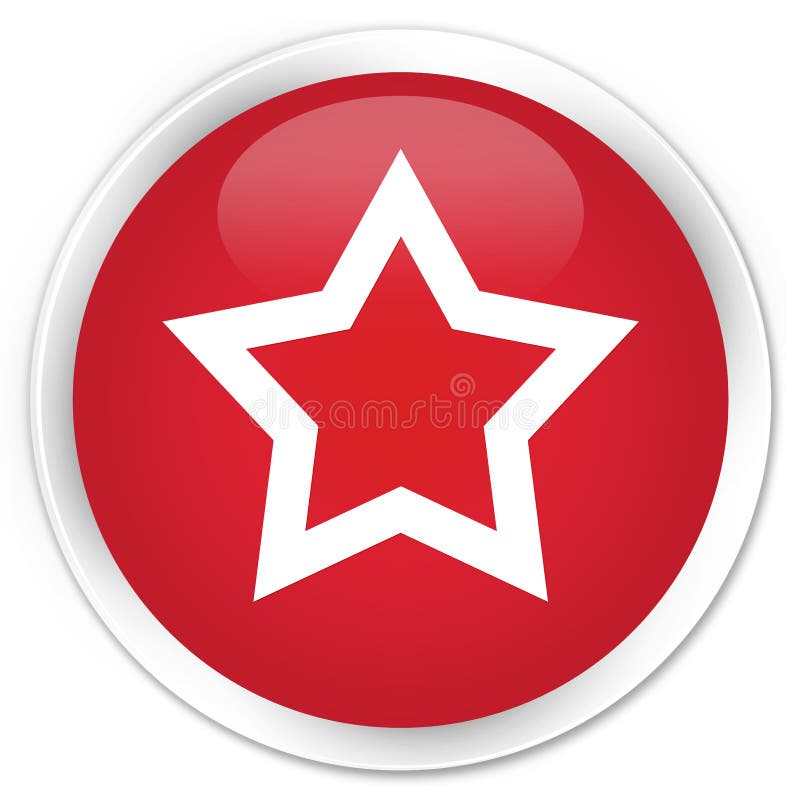 Star Icon Premium Red Round Button Stock Illustration - Illustration of ...