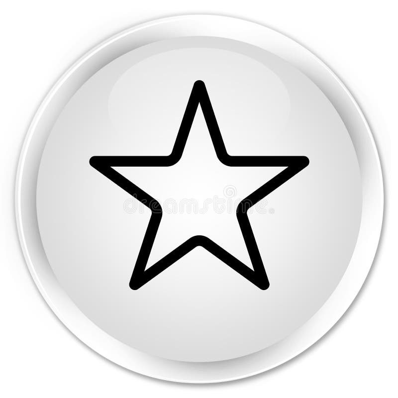 Star Icon Premium White Round Button Stock Illustration - Illustration ...