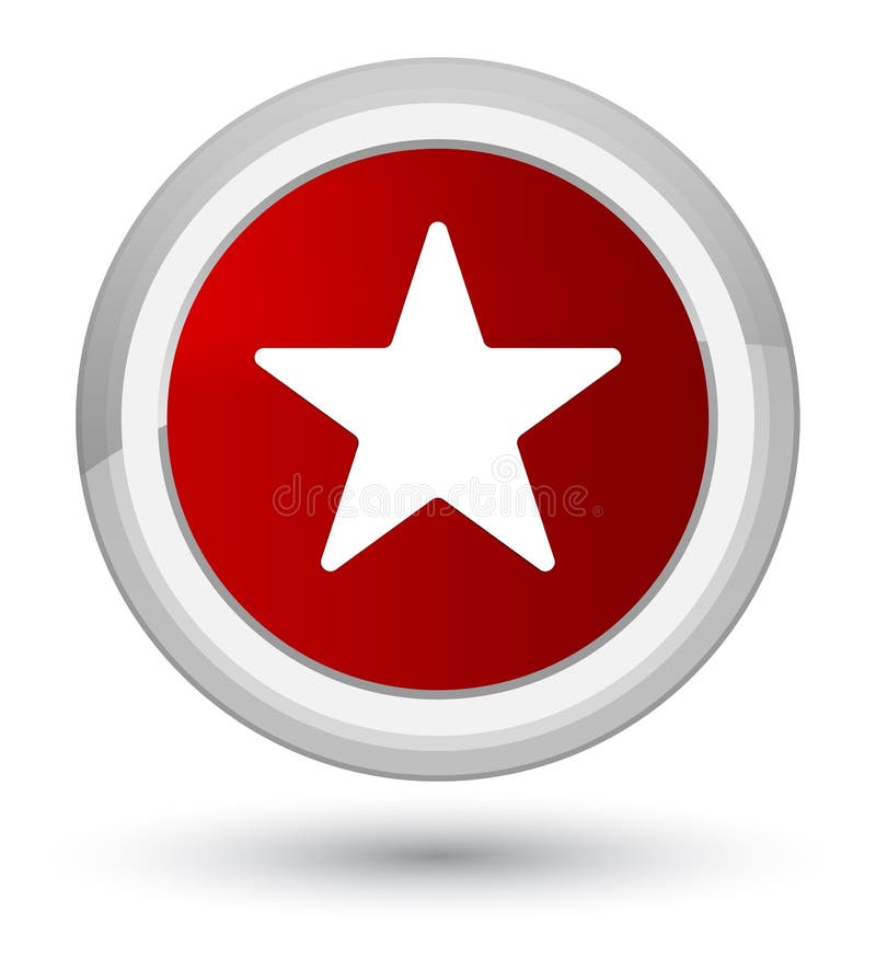 Star Icon Prime Red Round Button Stock Illustration - Illustration of ...
