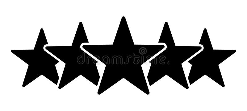 5 Star Icon. Rating Review Flat Icon Stock Vector - Illustration of ...