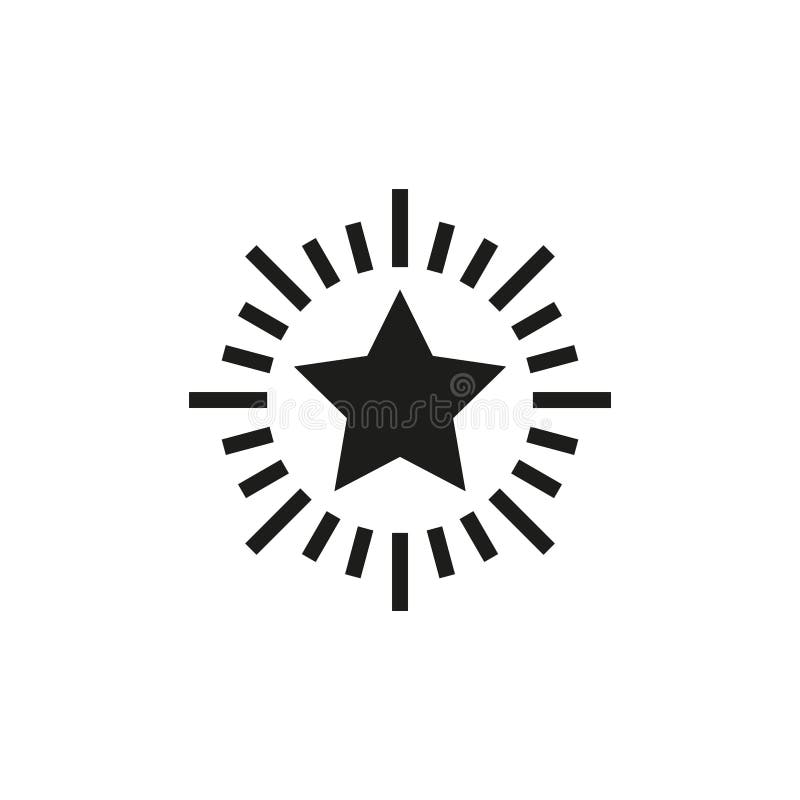 A Star Icon with Rays. Simple Vector Illustration on a White Background ...