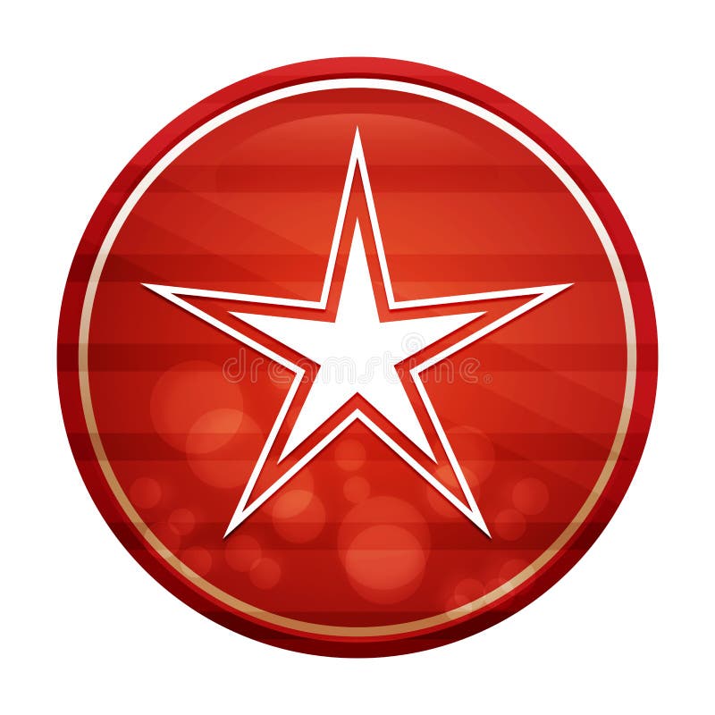 Star Icon Realistic Diagonal Motion Red Round Button Illustration Stock ...