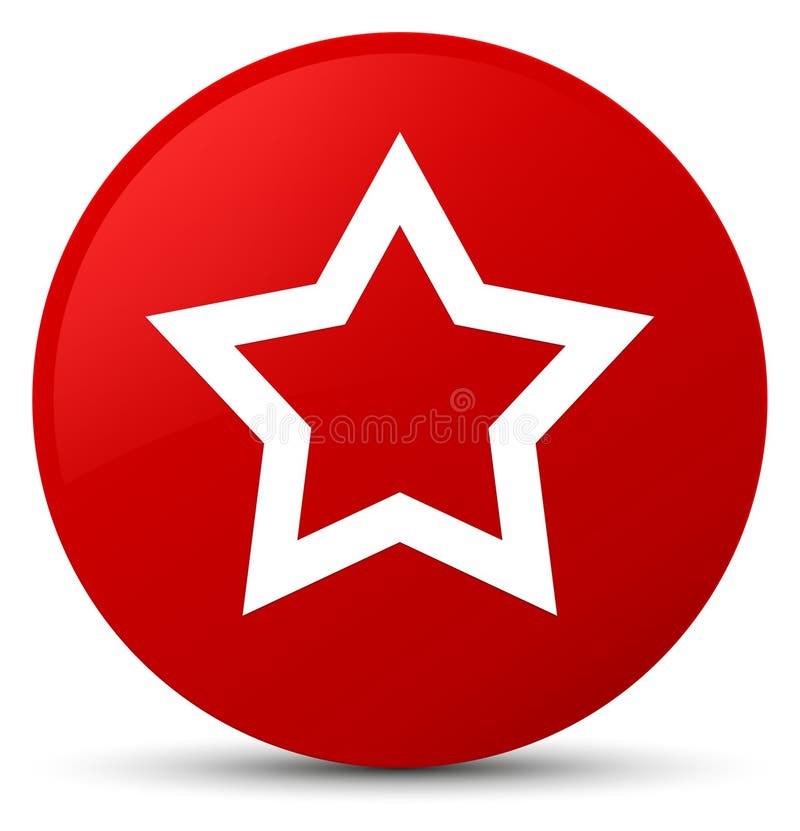 Star icon red round button stock illustration. Illustration of star ...