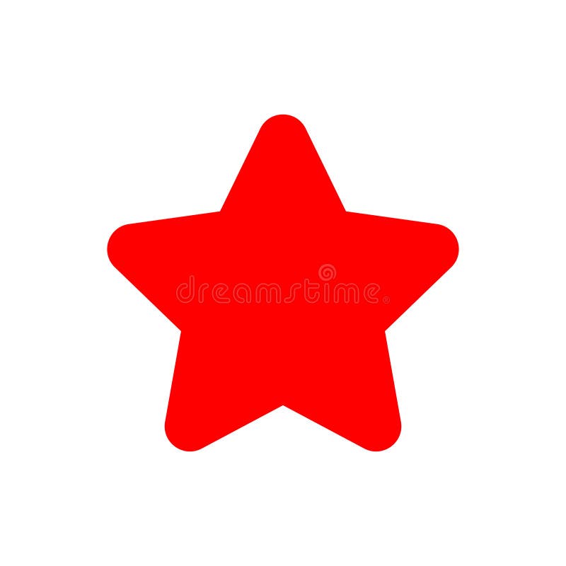 Star Icon Red, Star Symbol, Star Shape Simple for Clip Art Stock Vector ...