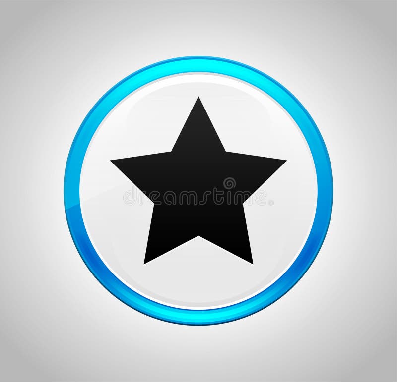 Star Icon Round Blue Push Button Stock Illustration - Illustration of ...