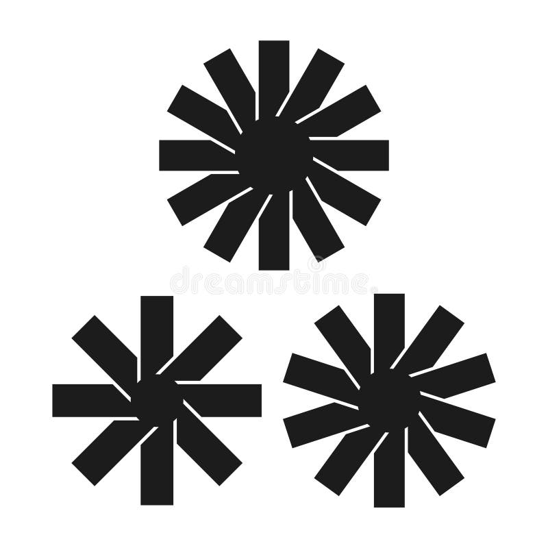 Star Icon Set. Black Abstract Symbols. Geometric Star Shapes. Minimal ...