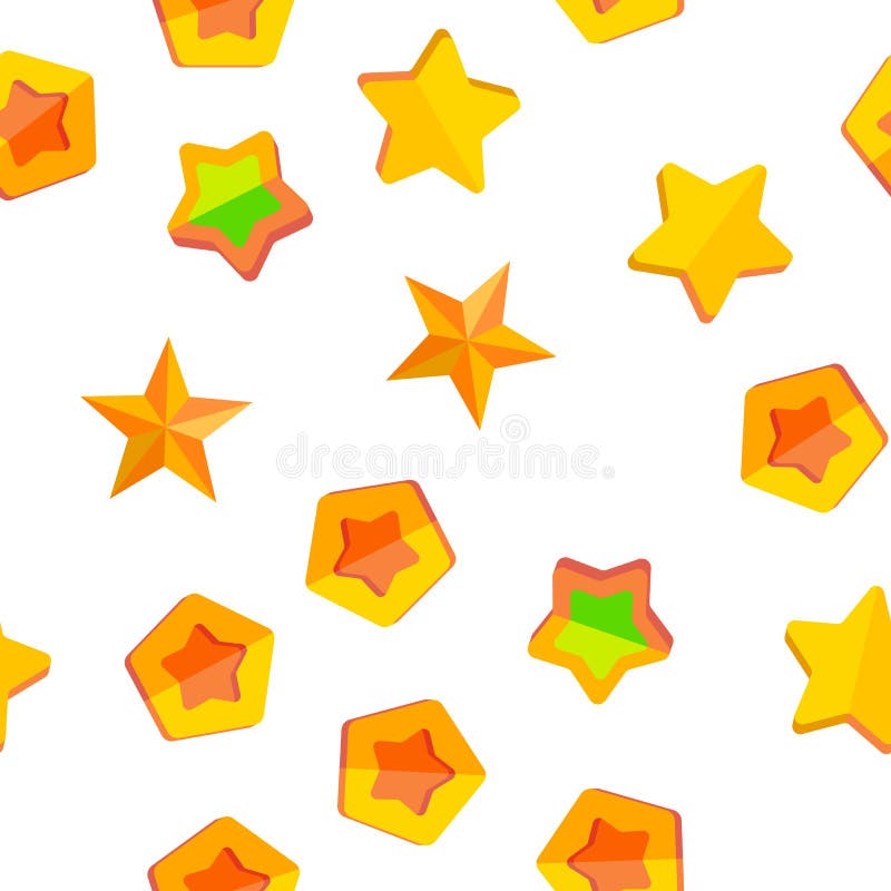 Star Icon Set Vector Seamless Pattern Stock Vector - Illustration of ...