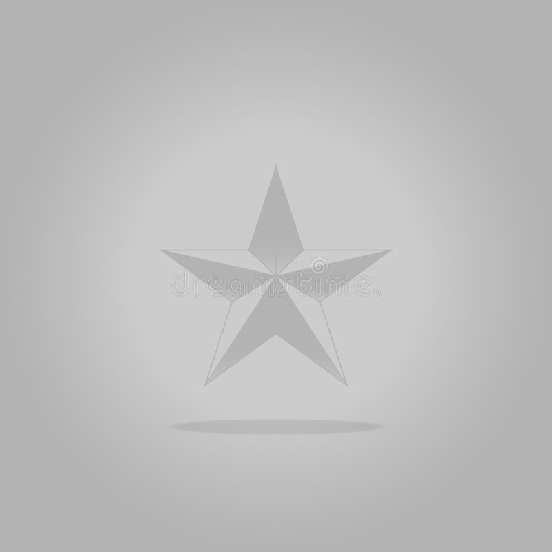 Star Icon - Shadow Under the Star Stock Vector - Illustration of reward ...
