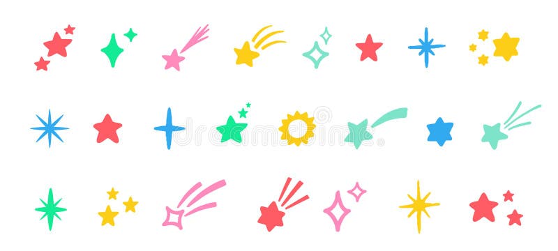 Hand Drawn Marker Burst Twinkle Squiggles Stock Illustrations – 2 Hand ...
