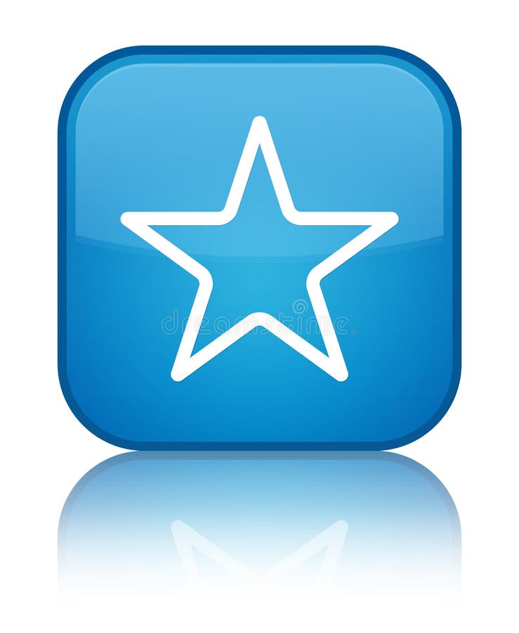Star Icon Special Cyan Blue Square Button Stock Illustration ...