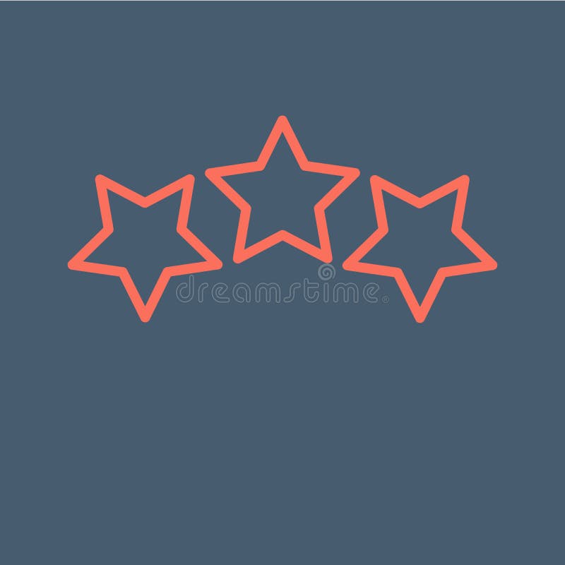 Star Icon. Three Stars Flat Icon. Vector Stars Illustration. Stock ...