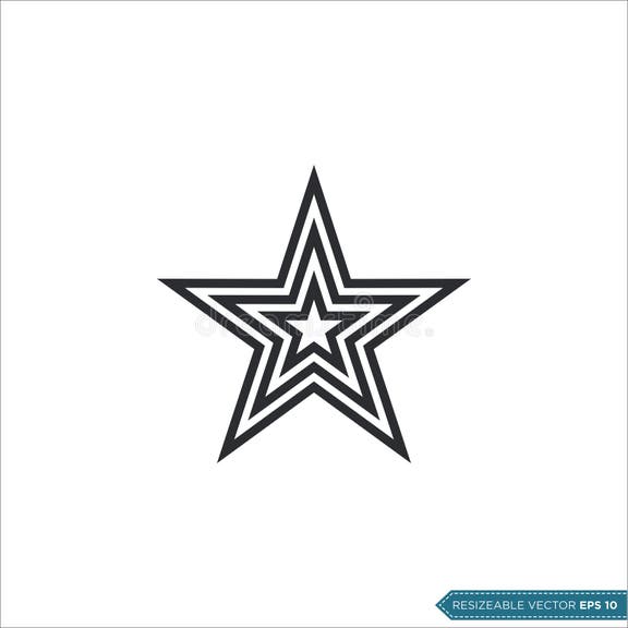 Simple Black Star Icon Trendy Vector Template Stock Vector ...