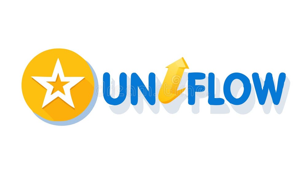 Star Icon with UNFLOW Text Vector Illustration, Vector Design Generative AI Stock Vector ...