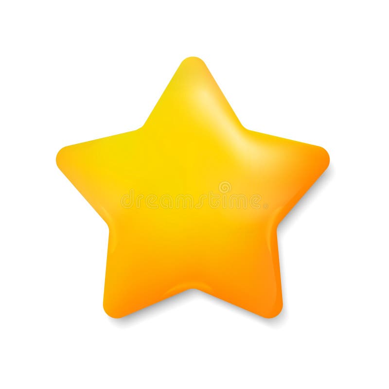 Star Icon Vector. 3d Illustration of Cartoon Star Shape for Game ...