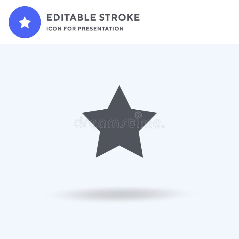 Star Icon Vector, Filled Flat Sign, Solid Pictogram Isolated on White ...