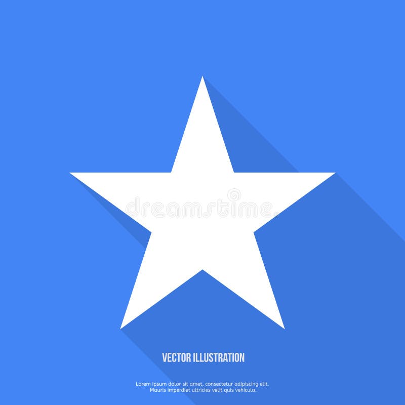 Star Icon , Vector Flat Design with Long Shadow Stock Vector ...