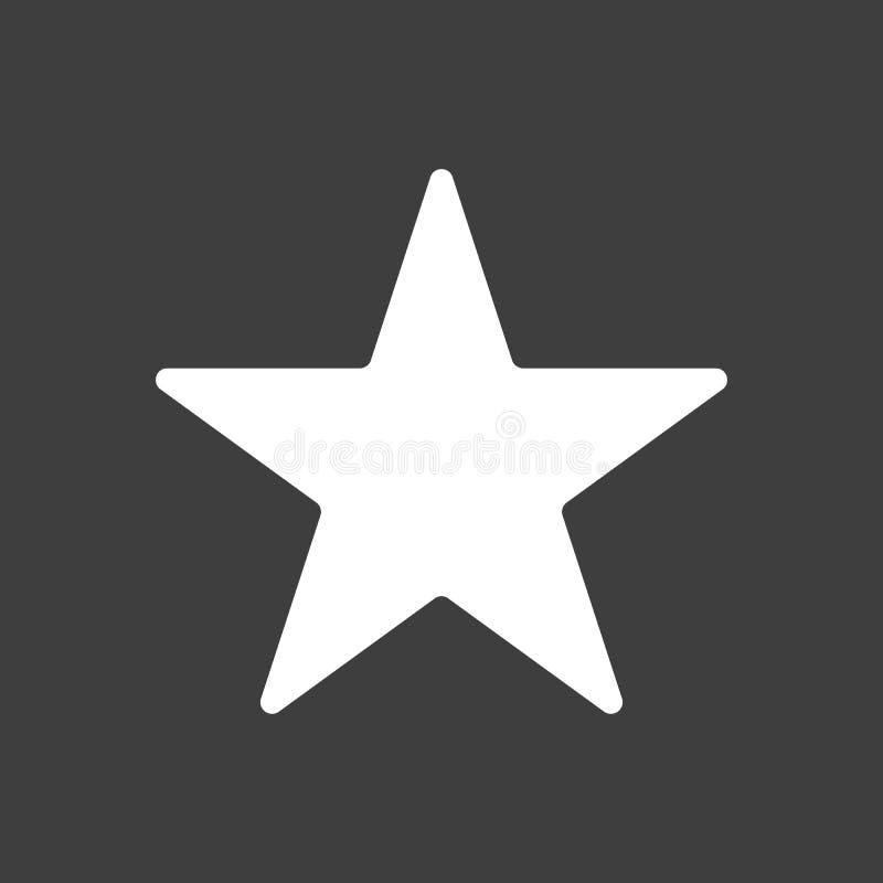 Star Icon Vector on a Gray Background. Stock Vector - Illustration of ...
