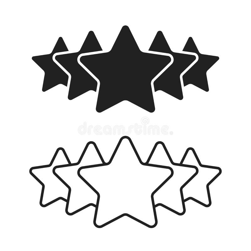 5 Star Icon Vector Illustration. Isolated Badge for Website or App ...