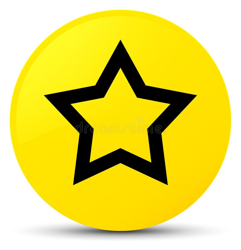 Star Icon Yellow Round Button Stock Illustration - Illustration of ...