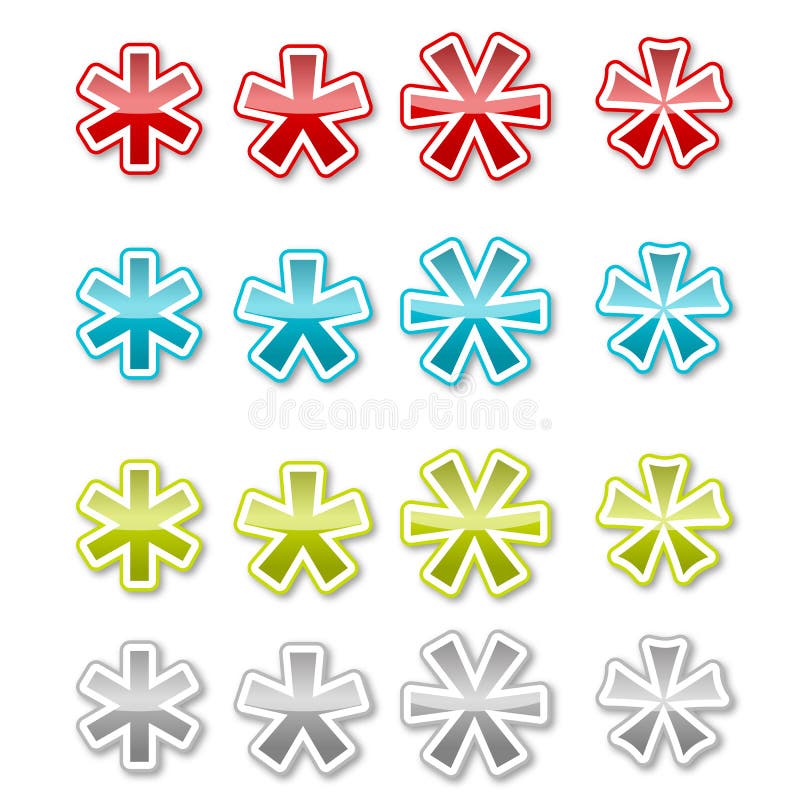 Star icons stock vector. Illustration of color, abstract - 16291088