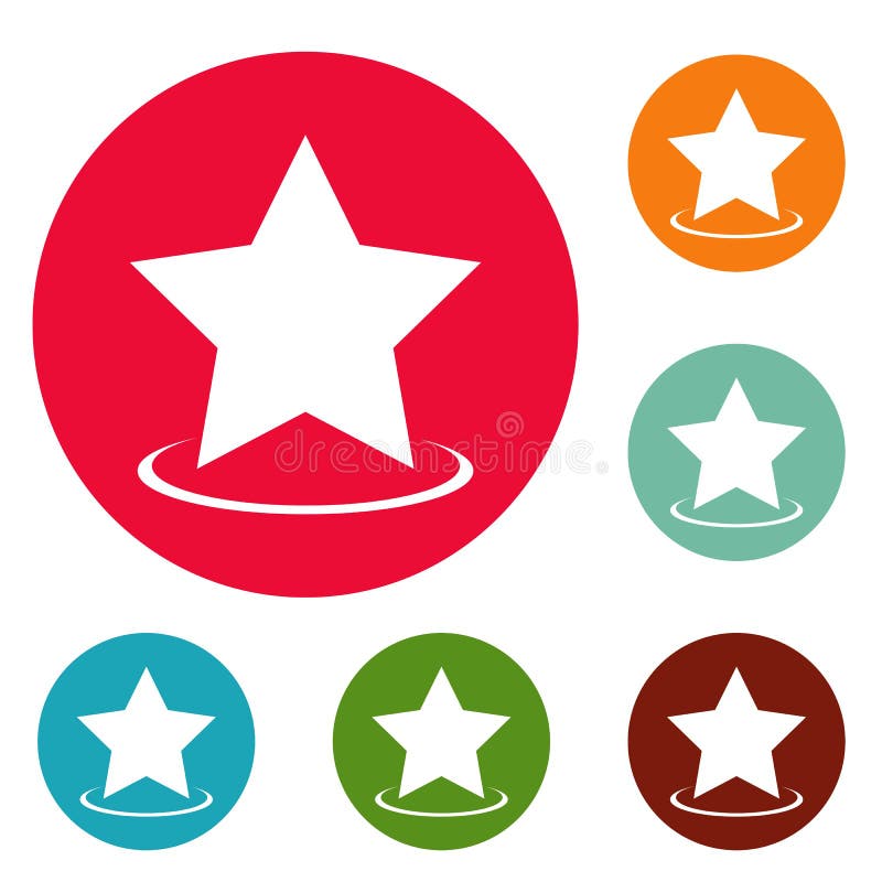 Star icons circle set stock illustration. Illustration of cool - 123752280