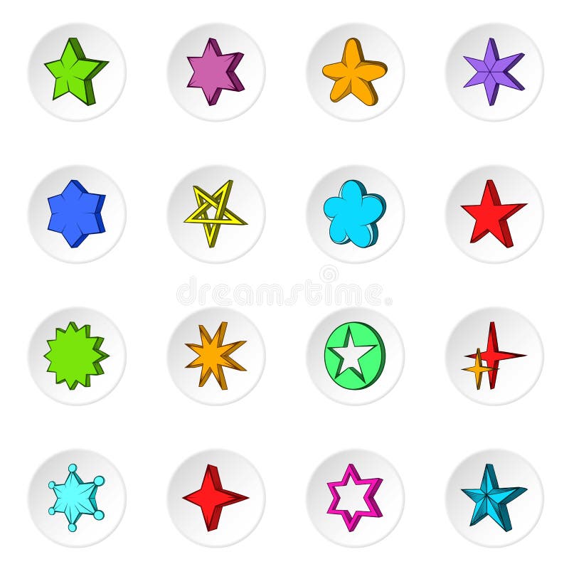 Star icons set, flat style stock vector. Illustration of drawing - 78853177