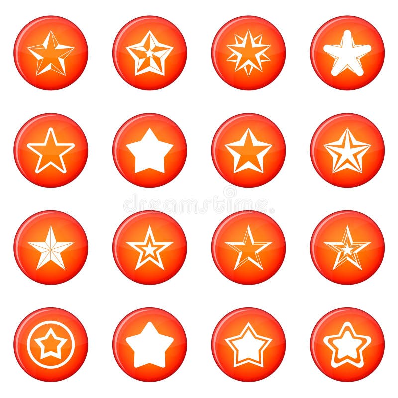 Star icons set stock illustration. Illustration of creative - 125054023