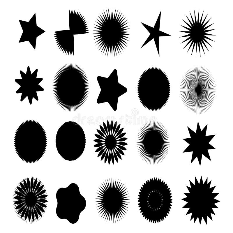 Star Icons Set on White Background. Vector Illustration Stock ...