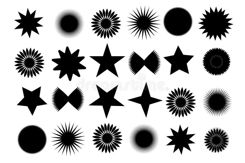 Star Icons Set on a White Background. Vector Illustration Stock Vector ...