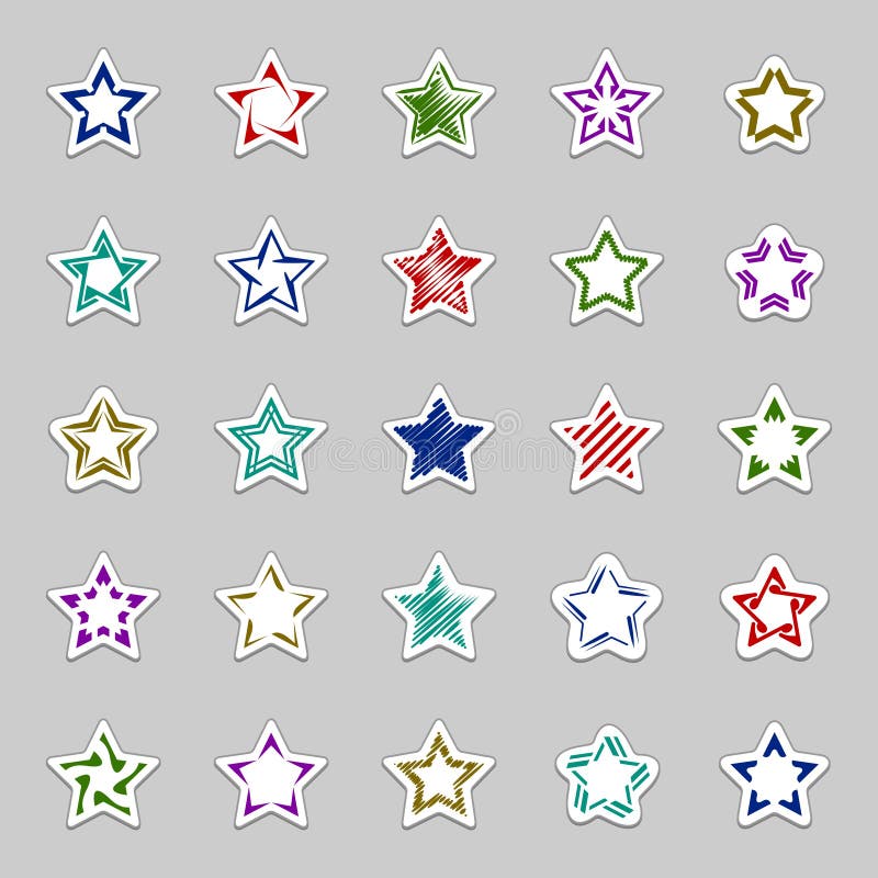 Star icons stock vector. Illustration of arrows, shape - 47584008