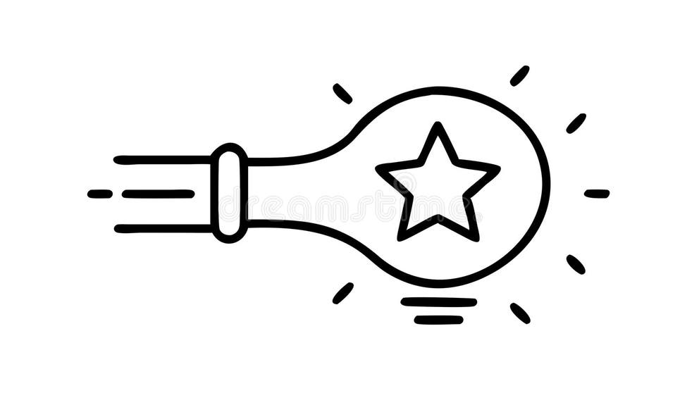 Star Idea Lightbulb Icon Vector for Excellence and Creativity, Vector ...