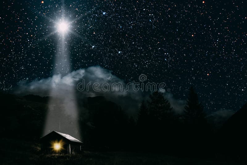 Star Indicates the Christmas of Jesus Christ Stock Photo - Image of ...