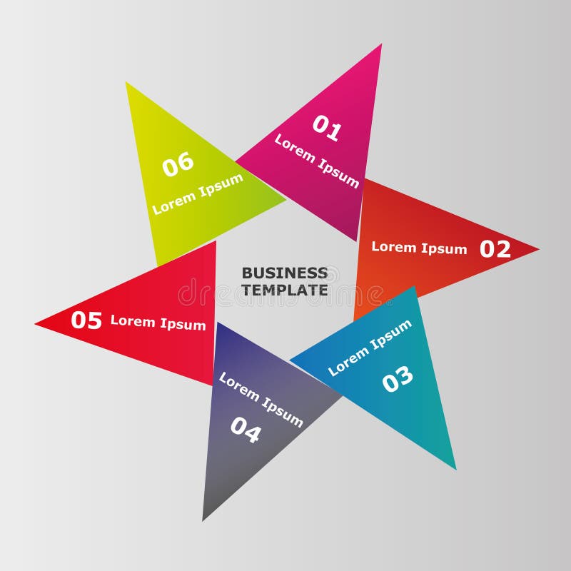 Star Infographic Business Template Stock Vector - Illustration of shape ...