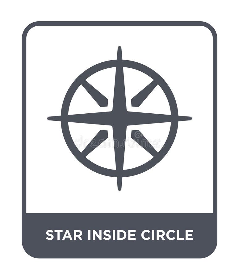 Star Inside Circle Icon in Trendy Design Style. Star Inside Circle Icon ...