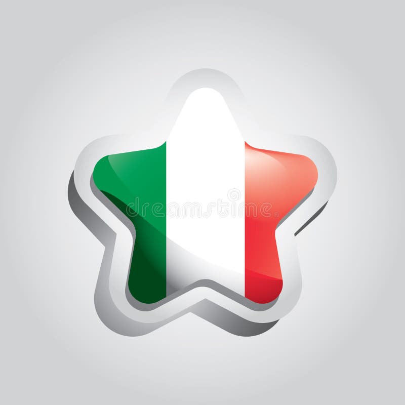 Italy star stock vector. Illustration of italy, star - 20807606